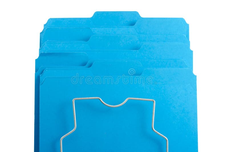 Blue File Folder Documents in a File Cabinet Retention Stock Photo ...