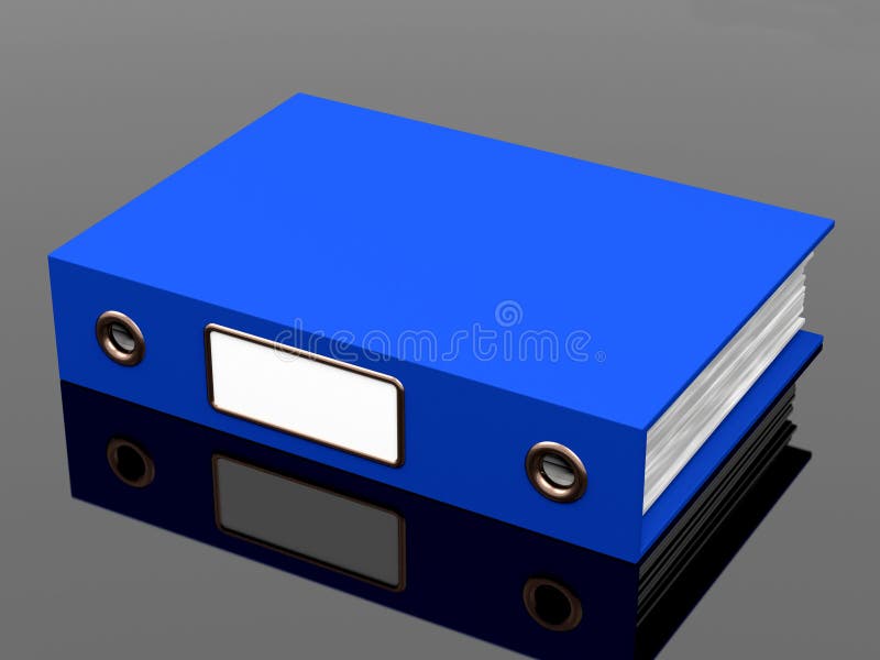 Blue File for Getting the Office Organized Stock Illustration ...