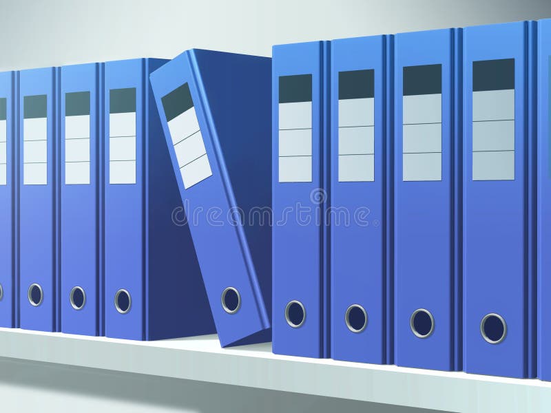 Blue Files stock illustration. Illustration of management - 86698651