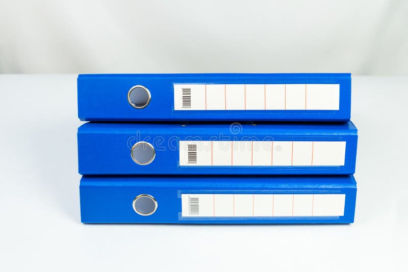 Blue Files Folder Isolated White Stock Image - Image of newspaper ...