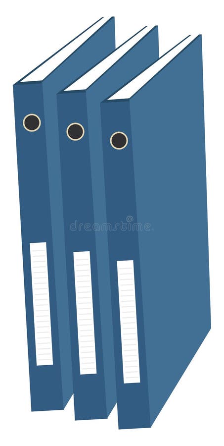 Blue files, icon stock vector. Illustration of pile - 261368745