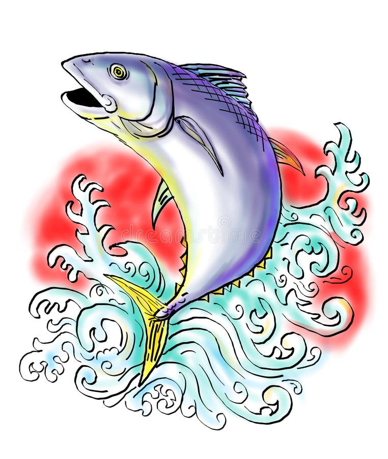 Tuna Cartoon for You Design Stock Illustration - Illustration of fast ...