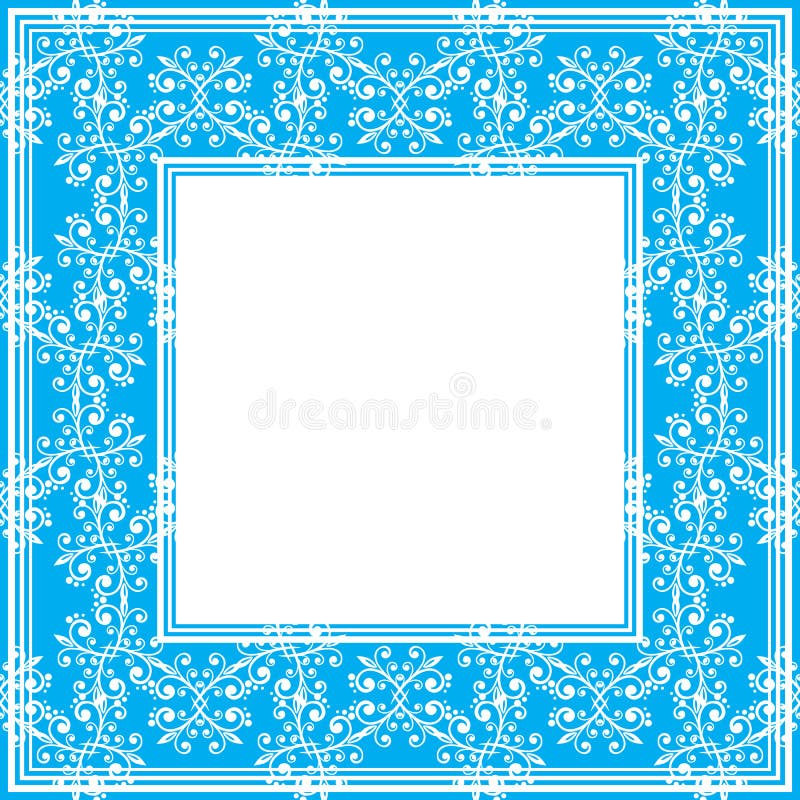 Blue fine border stock vector. Illustration of background - 60581920