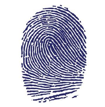 Blue Fingerprint stock vector. Illustration of fingerprint - 4060951