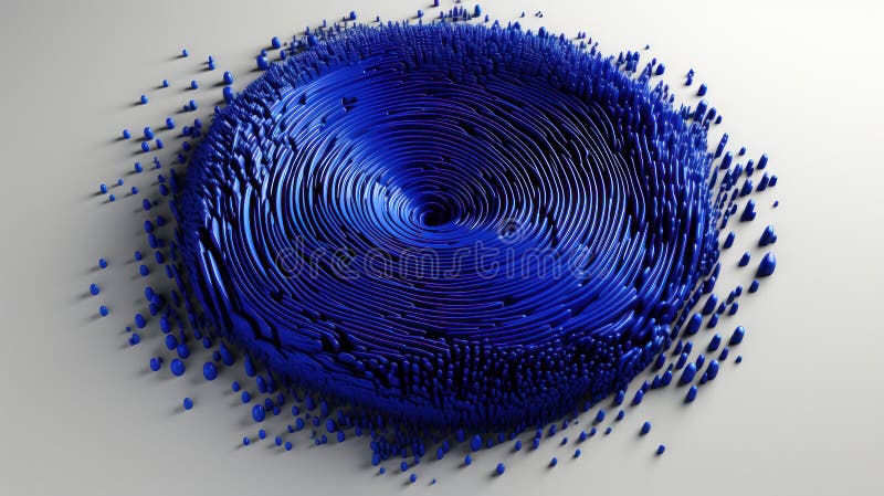 Blue Fingerprint Pattern stock illustration. Illustration of ...