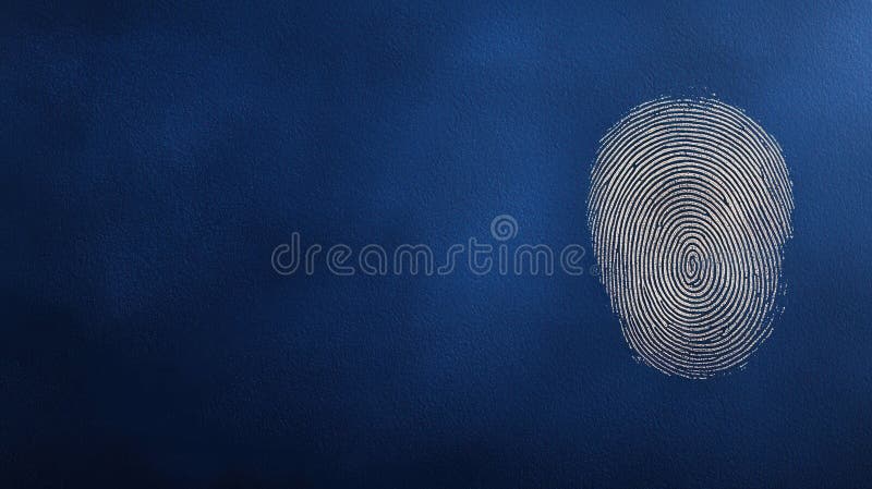 Blue Fingerprint on Wall, Biometric Security, Identity, and Access ...
