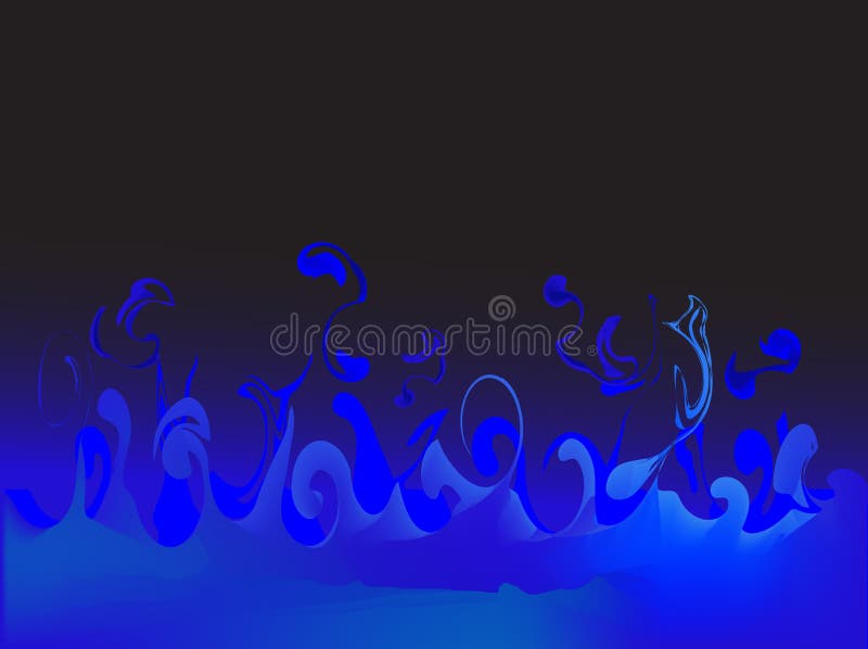 Blue fire stock vector. Illustration of heat, inferno - 12230235