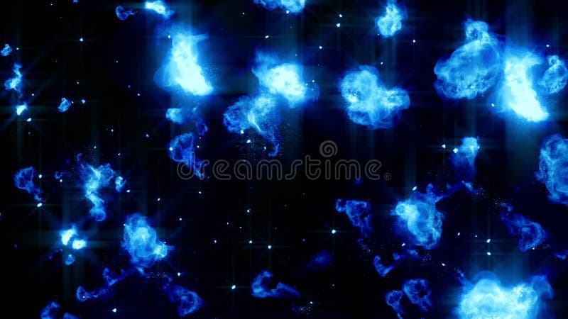 Blue Fire Ball Explosion Flame Loop Animation Stock Footage - Video of ...