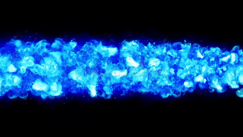 Blue Fire Ball Explosion Flame Loop Animation Stock Video - Video of ...