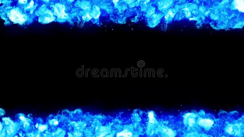 Blue Fire Flame Burn Smoke Animation Stock Video - Video of flaming ...