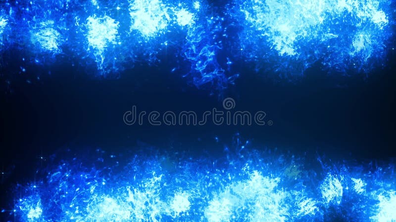 Blue Fire Ball Explosion Flame Loop Animation Stock Video - Video of ...