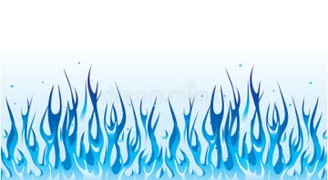 Blue fire border stock vector. Illustration of yellow - 16651977