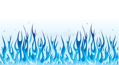 Blue fire border stock vector. Illustration of yellow - 16651977