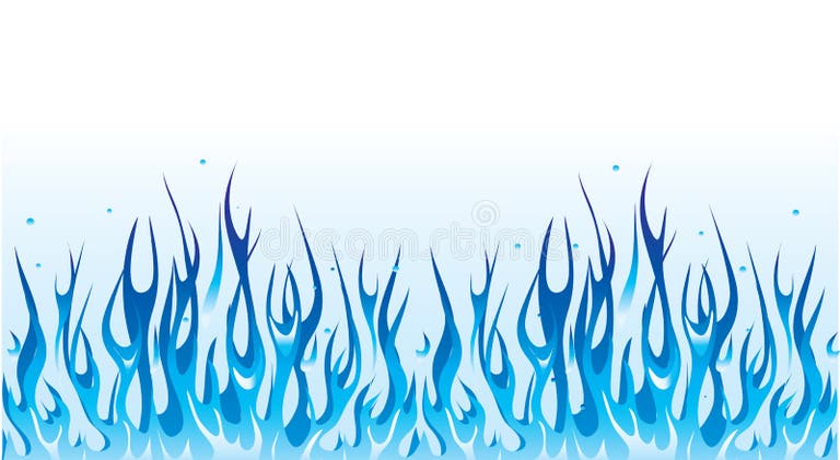 Blue fire border stock vector. Illustration of yellow - 16651977
