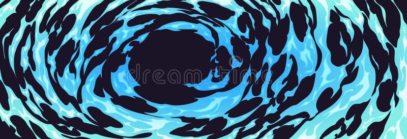 Blue Fire Effect, Cartoon Water Comics Background Stock Illustration ...
