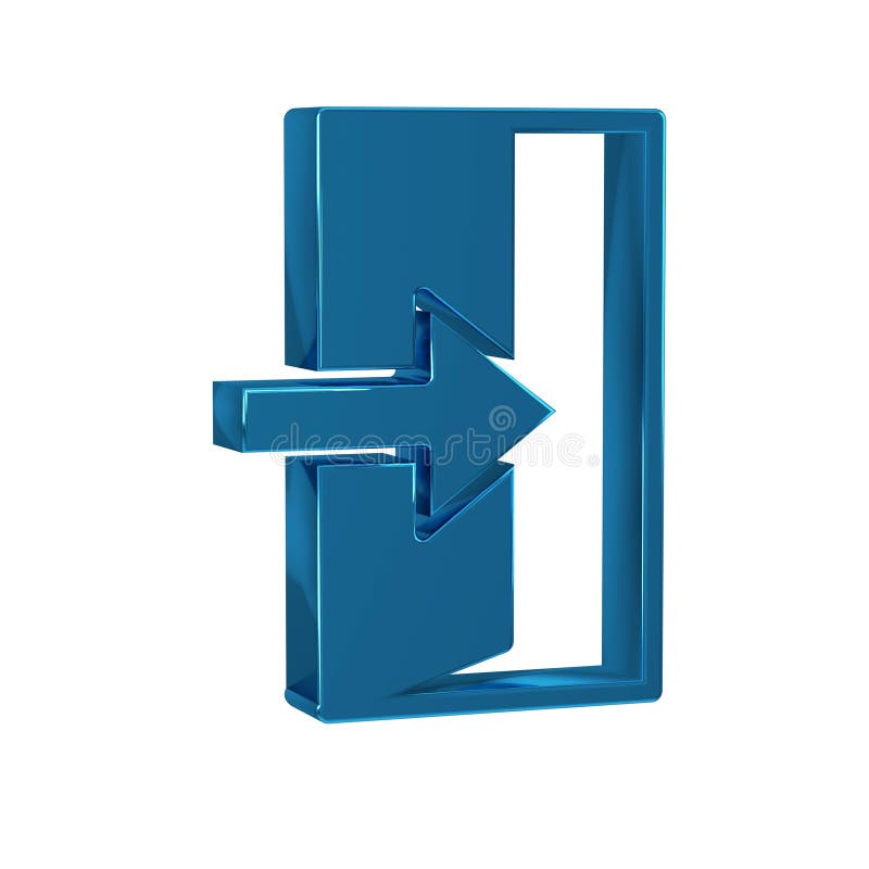 Blue Fire Exit Icon Isolated on Transparent Background. Fire Emergency ...