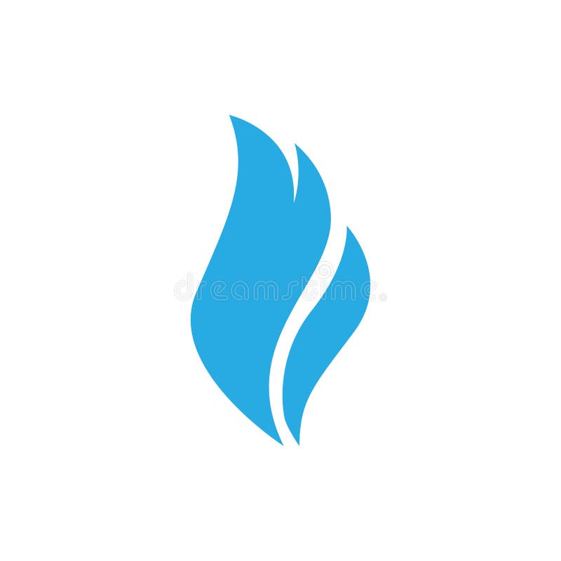 Blue Fire Flame Logo Design Stock Illustration - Illustration of heart ...