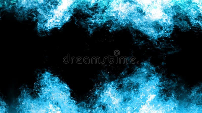 Blue Fire Flame Loop Animation Stock Footage - Video of animation ...