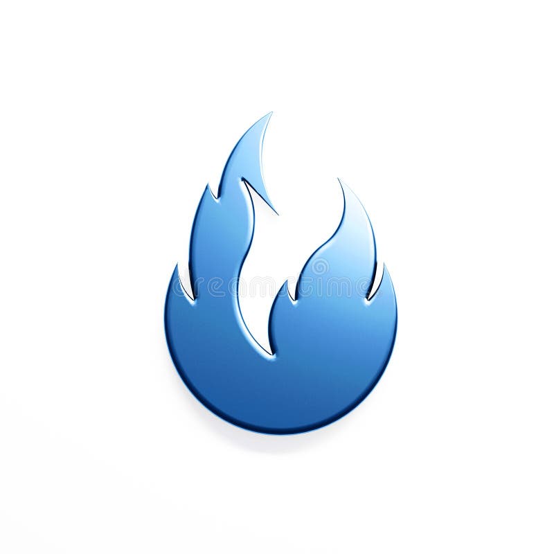 Blue Fire Flame with Negative Space. 3D Render Illustration Stock ...