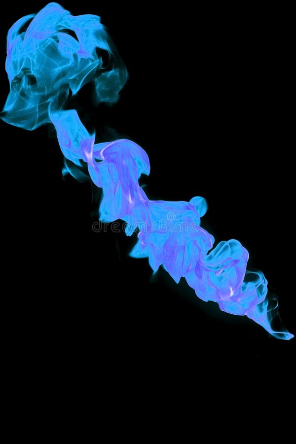 Blue Fire Flames in the Shape of the Bear on a Black Background Stock ...