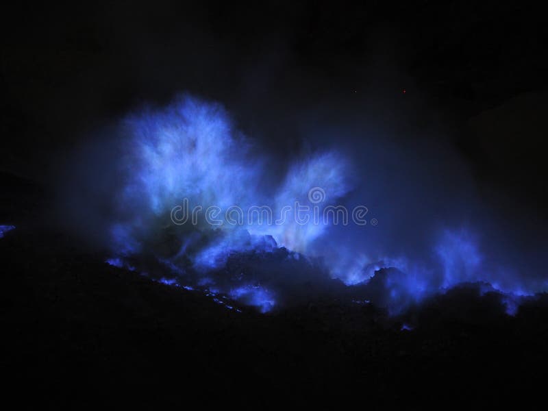 Blue Fire stock photo. Image of religion, volcano, blue - 75396714