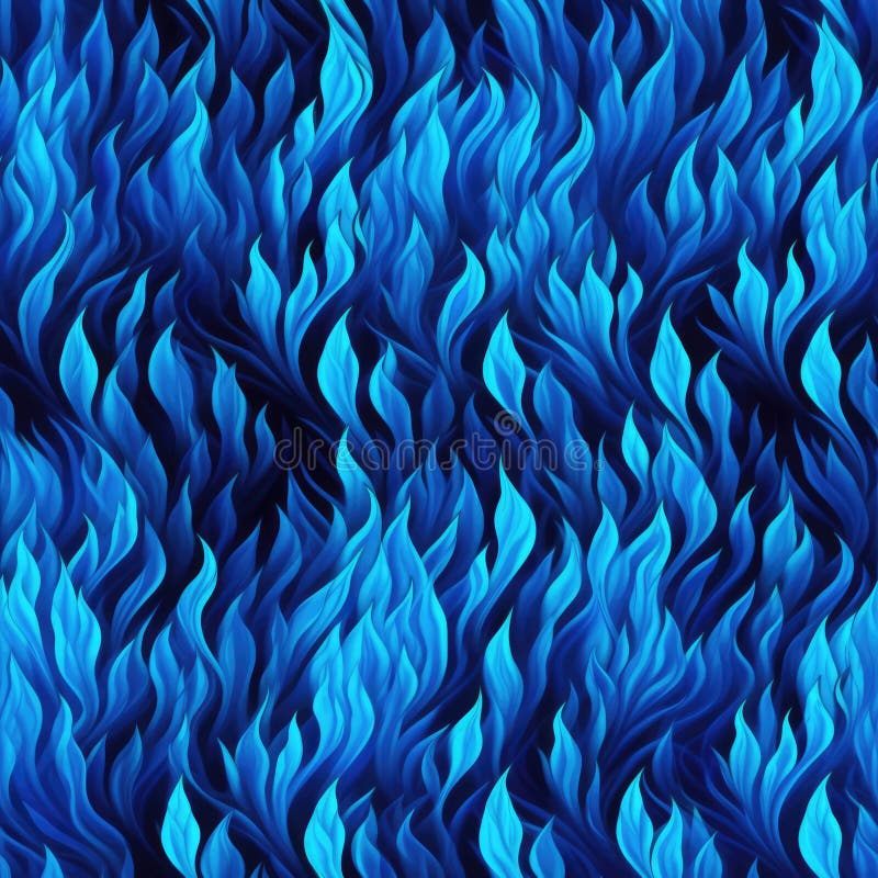 Blue Fire Gene. Tile Seamless Background. Generative AI Stock ...
