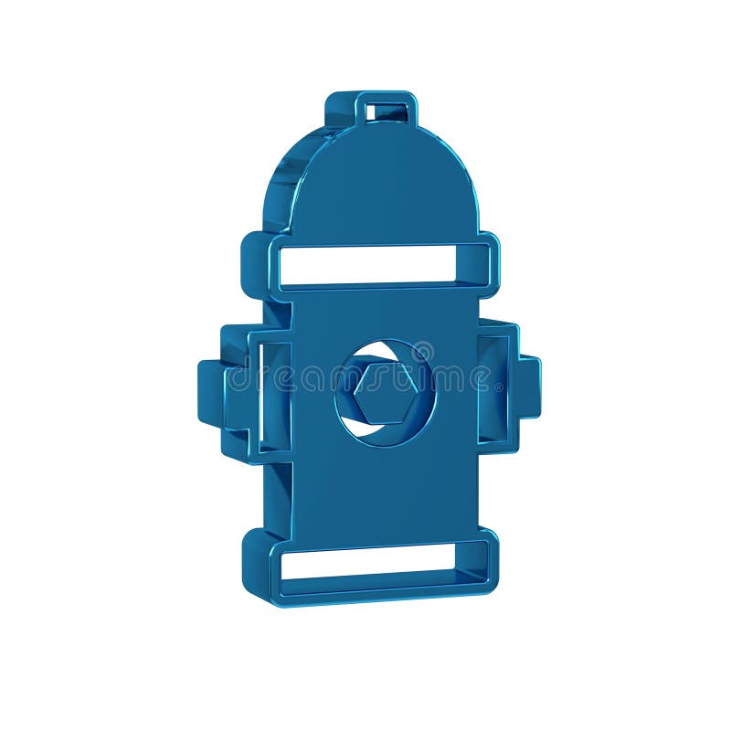 Blue Fire Hydrant Icon Isolated on Transparent Background. Stock ...