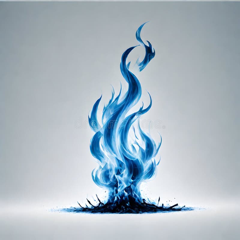 A Blue Fire Bird Flying through the Air, Blue Phoenix Bird. Stock ...