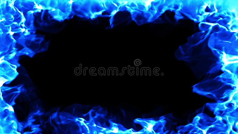 Blue Fire Ball Explosion Flame Loop Animation Stock Video - Video of ...