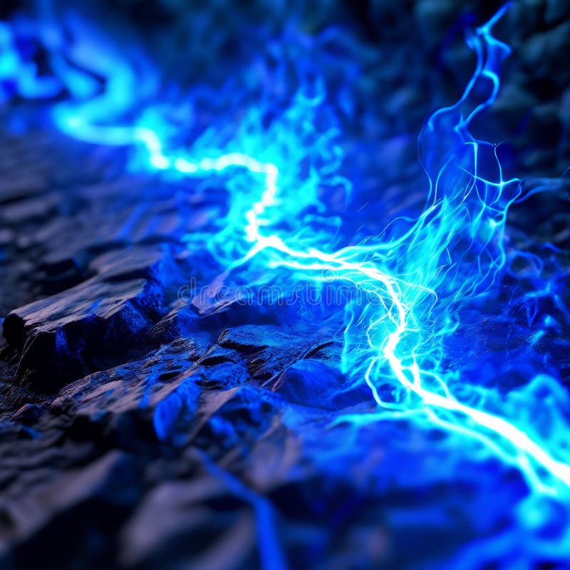 Blue Fire Trail Border with a Cool Electrifying Look Great for Stock ...