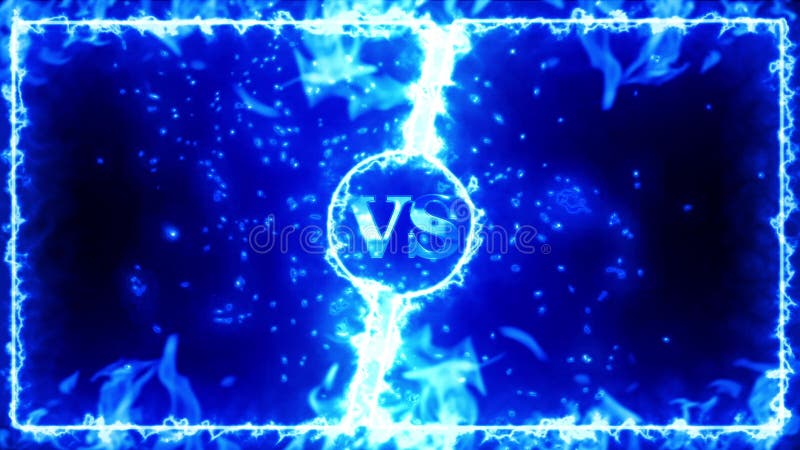 Blue Fire Versus Interface Background Loop Animation Stock Footage ...