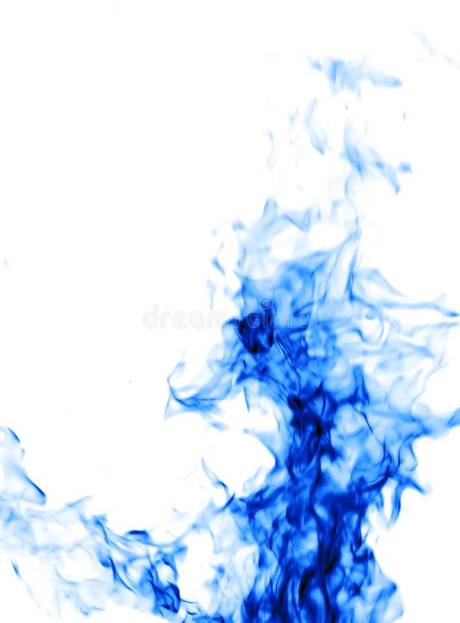 Blue fire on white stock image. Image of danger, design - 6593221