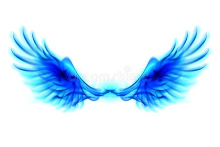 Blue fire wings stock vector. Illustration of background - 34818468