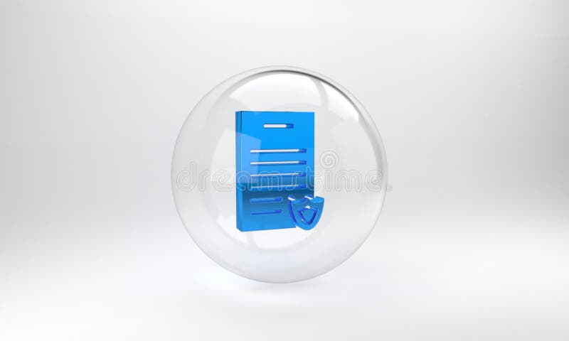 Blue Firearms License Certificate Icon Isolated on Grey Background ...