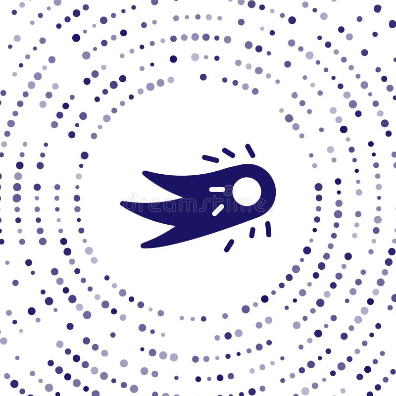 Blue Fireball Icon Isolated on White Background. Abstract Circle Random ...