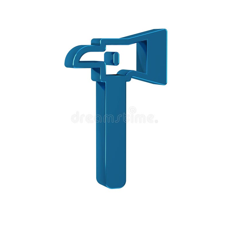 Blue Firefighter Axe Icon Isolated on Transparent Background. Fire Axe ...