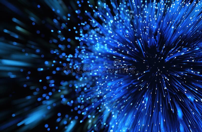Blue Firework Explosion on Black Background Stock Photo - Image of ...