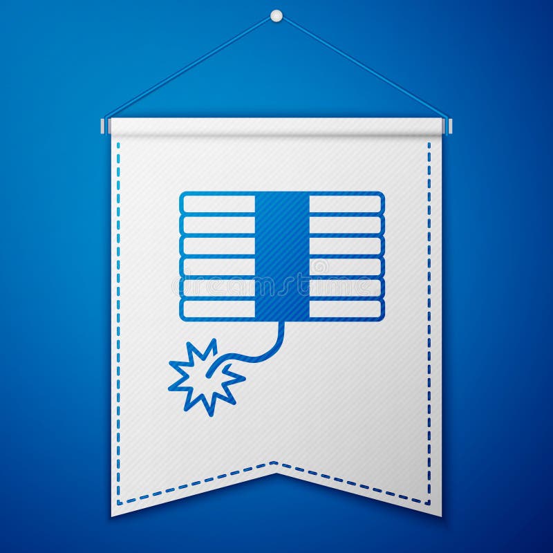 Blue Firework Icon Isolated on Blue Background. Concept of Fun Party ...