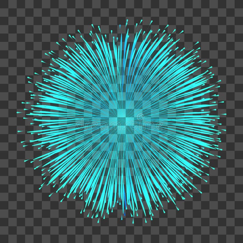 Blue Firework Icon, Realistic Style Stock Illustration - Illustration ...