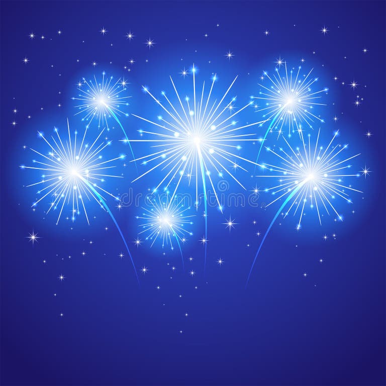 Blue firework stock vector. Illustration of christmas - 40810992