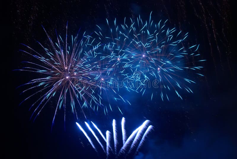 Blue fireworks stock image. Image of carnival, background - 17183569