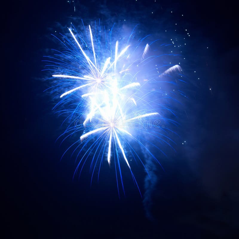 Blue fireworks stock photo. Image of black, carnival - 17046442