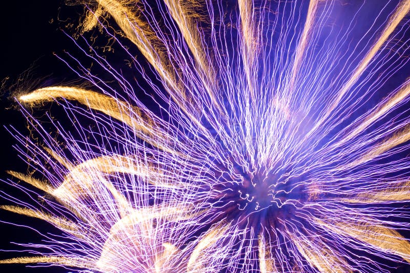 Blue fireworks stock image. Image of explosion, rockets - 6341935