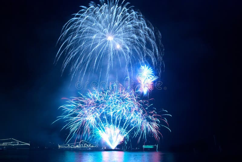 Blue fireworks stock photo. Image of fireworks, merry - 40304984