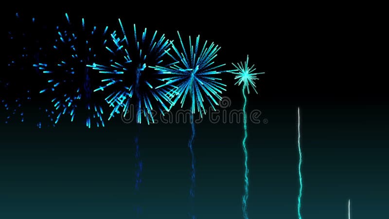 One Blue Fireworks on Black Background HD 1920x1080 Stock Video - Video ...