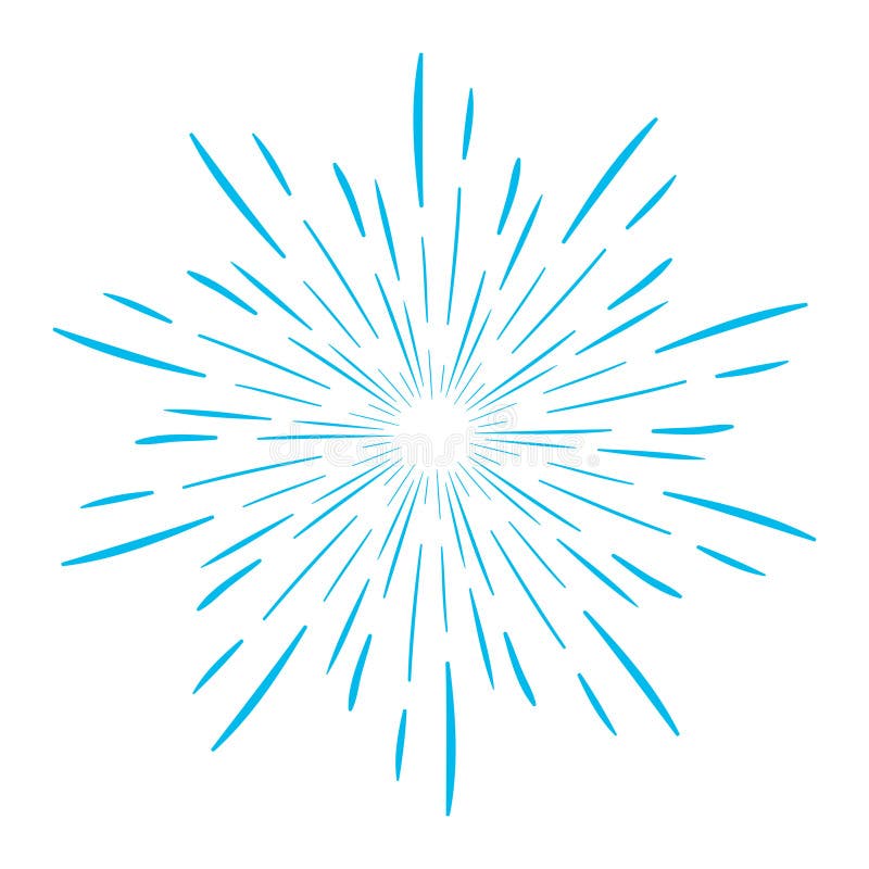 Blue Fireworks Sparkle Vector Illustration Stock Vector - Illustration ...