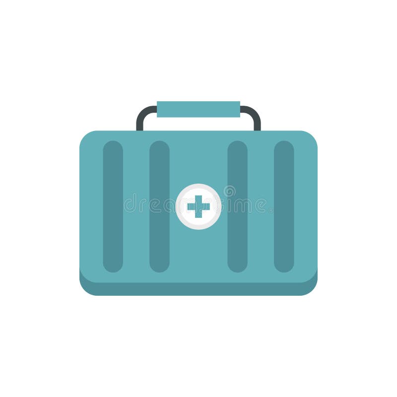 Blue First Aid Kit Icon Isolated on Blue Background. Medical Box with ...