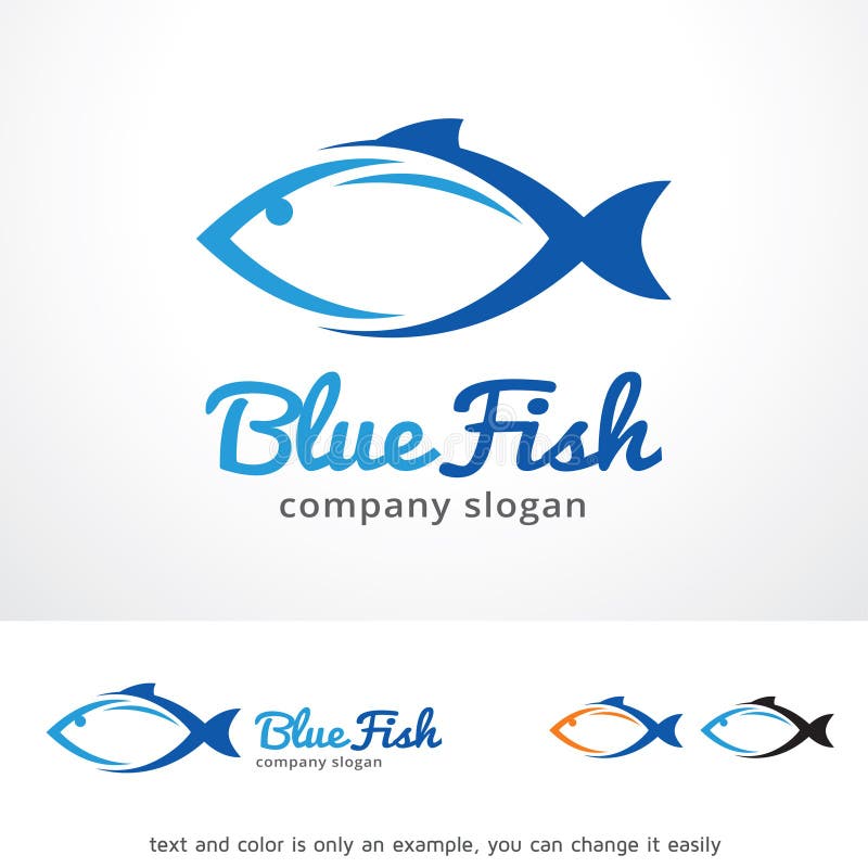 Blue Fish Logo Template Design Vector, Emblem, Design Concept, Creative ...