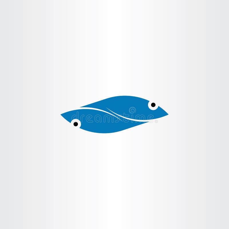 Blue Fish Logo Vector Element Symbol Sign Stock Vector - Illustration ...