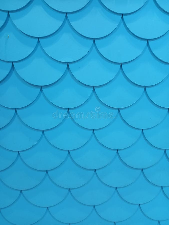 The Blue Fish Scale Pattern is Taken from the Wall Stock Image - Image ...